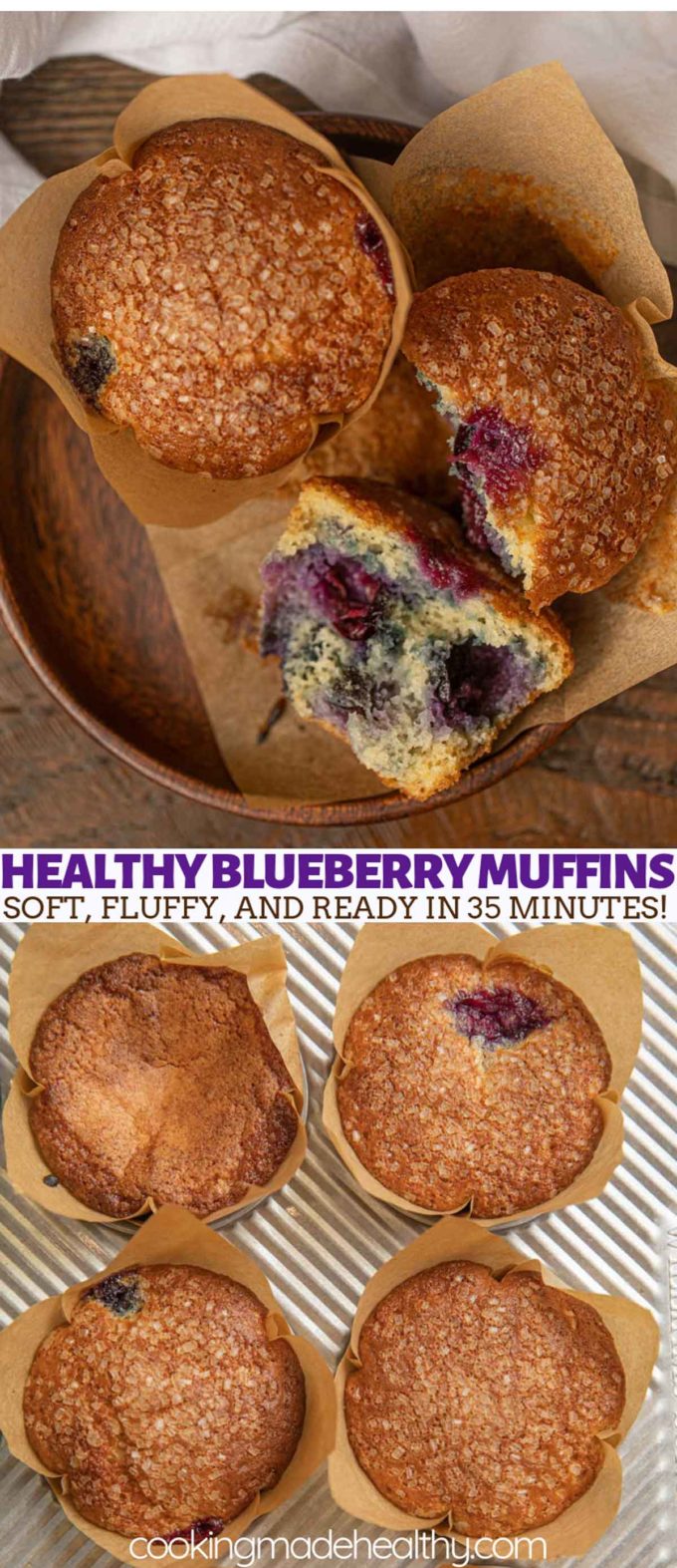 Healthy Blueberry Muffins - Cooking Made Healthy